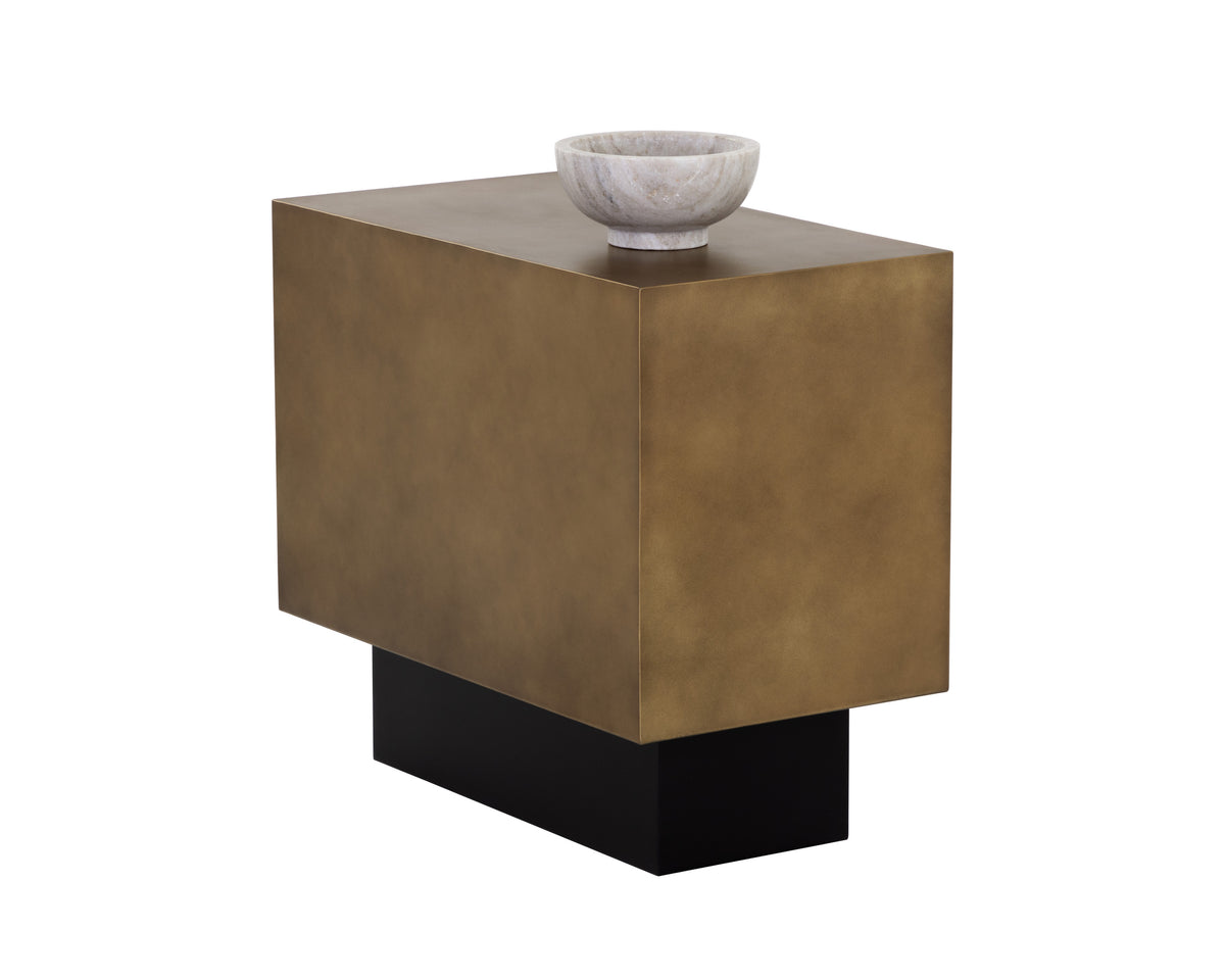 BLAKELY SIDE TABLE - ANTIQUE BRASS