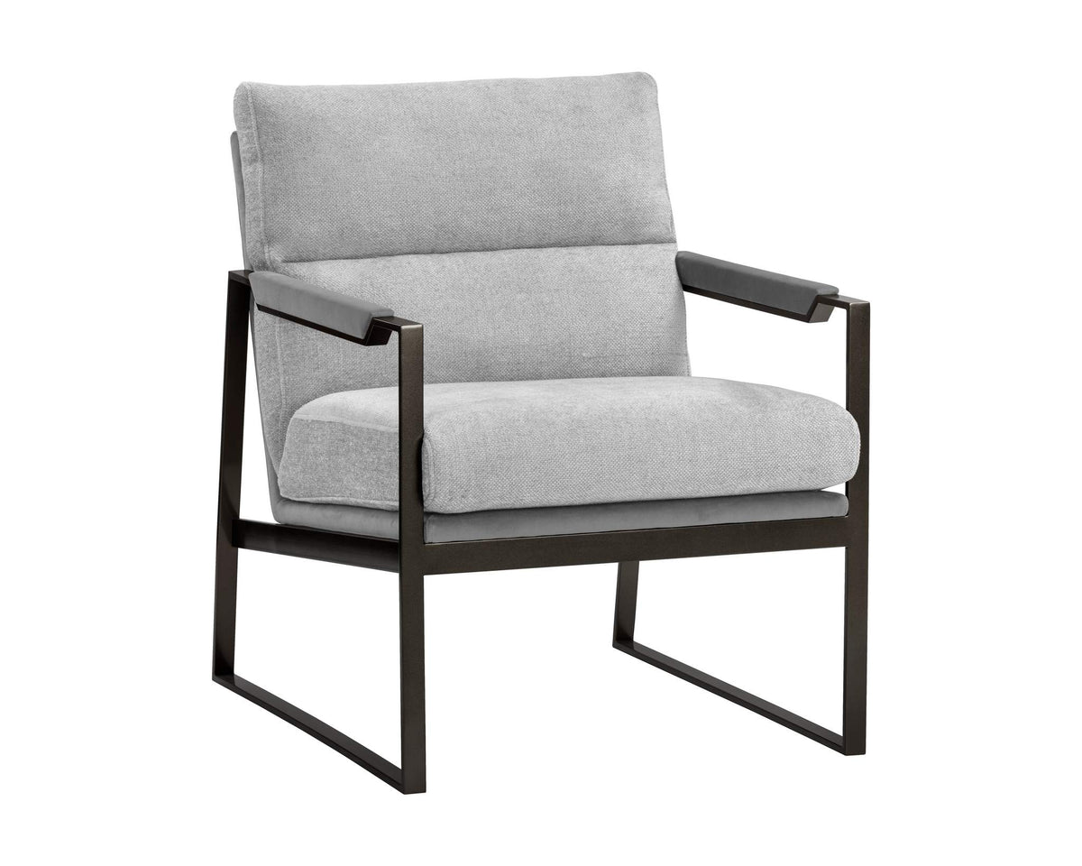 David Lounge Chair - San Remo Winter Cloud / Antonio Charcoal | Sunpan ...