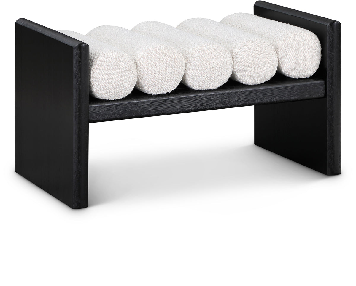 Waverly Cream Boucle Fabric Upholstered Bench | Meridian Furniture ...