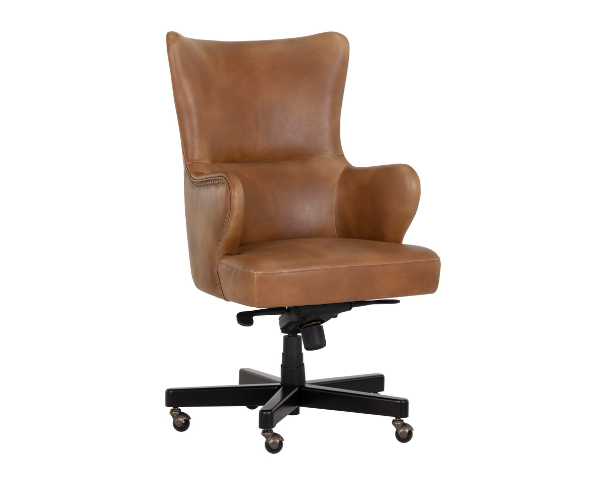 HUBERT OFFICE CHAIR - TOBACCO TAN