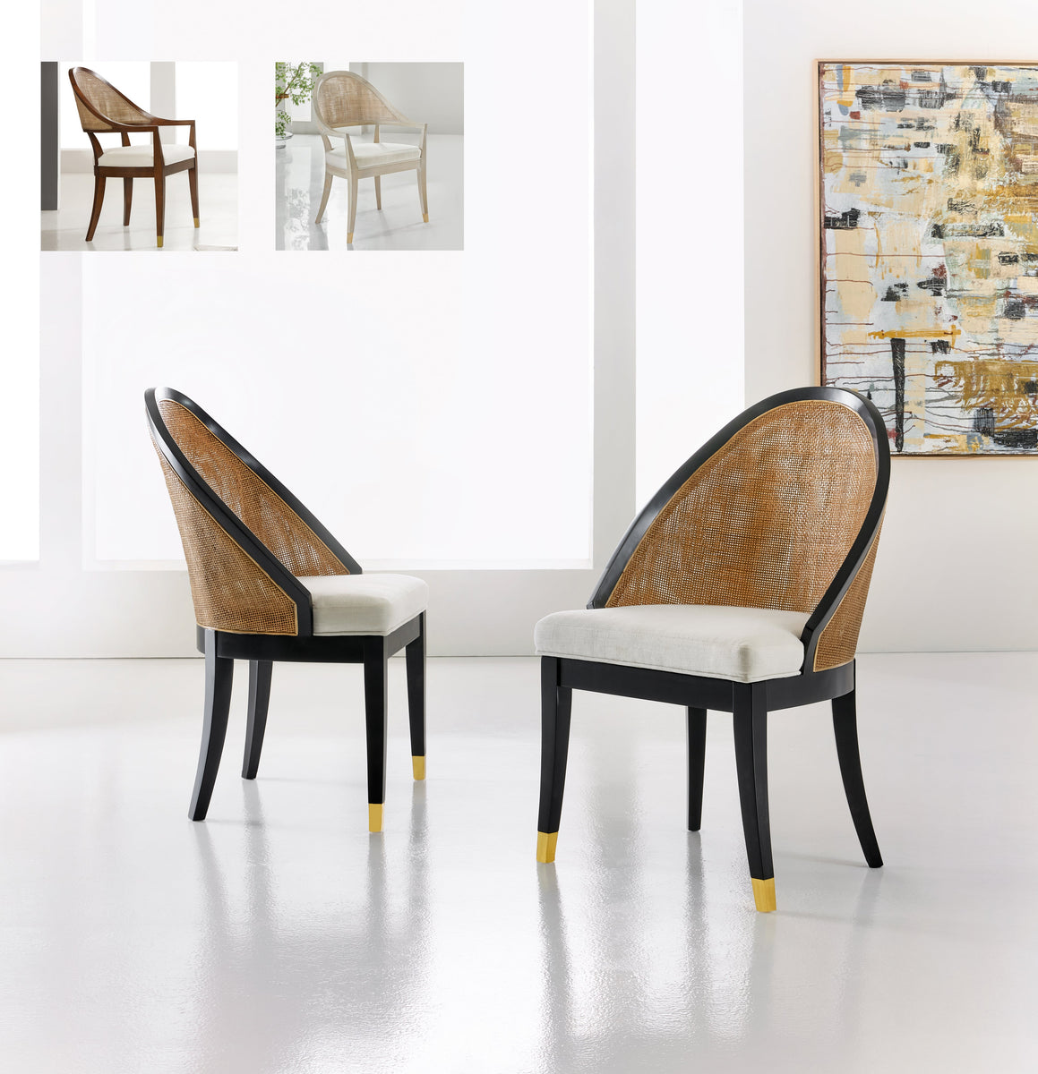 Lyon Side Chair-Ebony