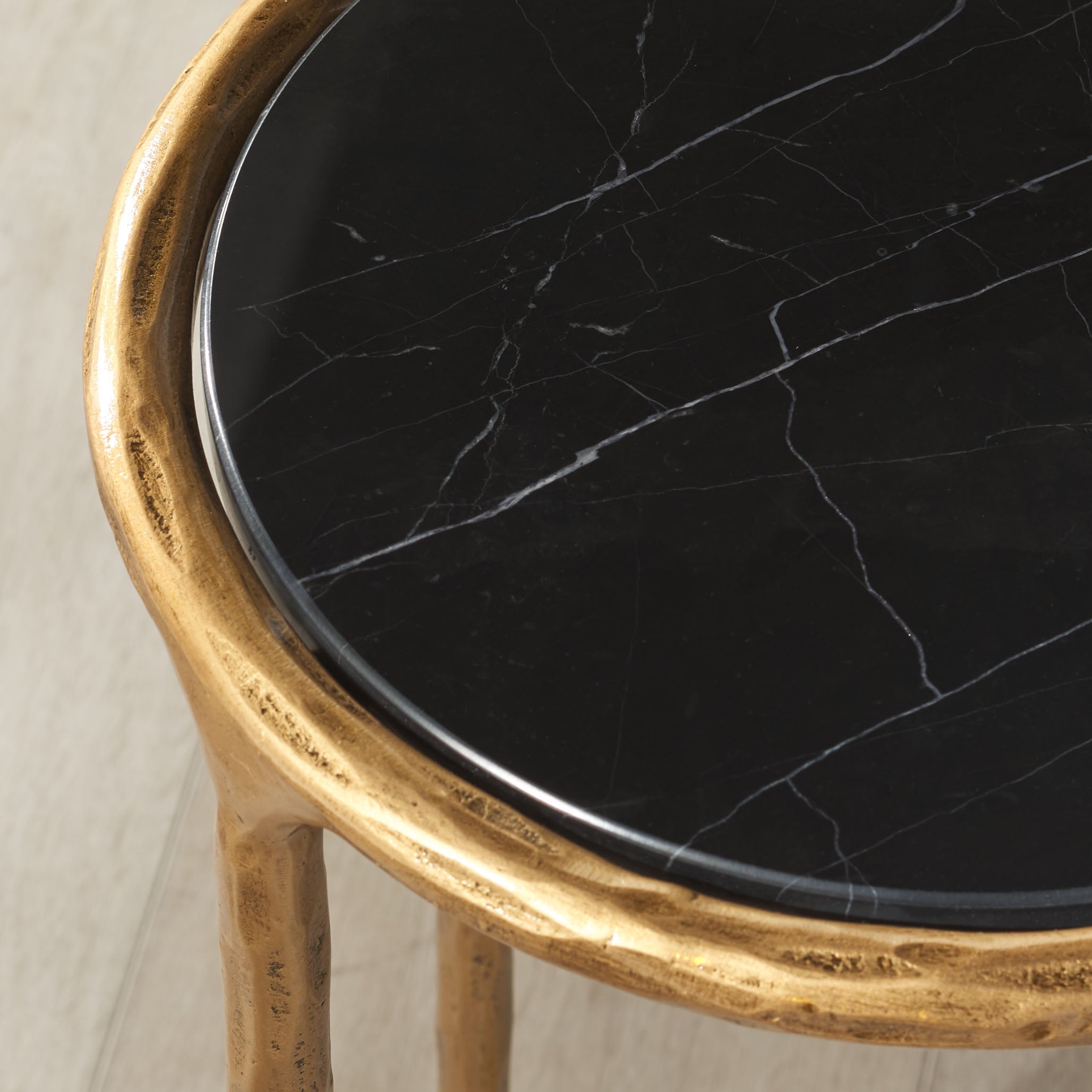 Jessa Forged Metal Tall Round End Table | Safavieh Couture - SFV9504