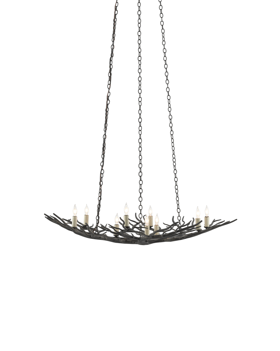 Currey & Co Rainforest Small Bronze Chandelier | 9000-0555
