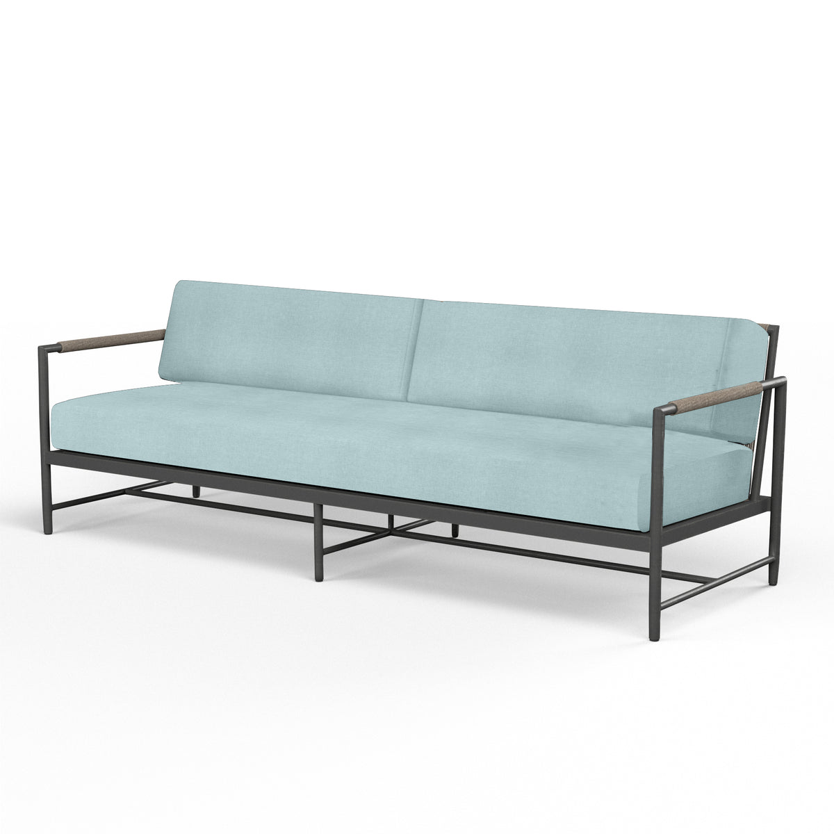 Pietra Sofa w/ Sunbrella Fabric - Graphite Finish | Sunset West ...