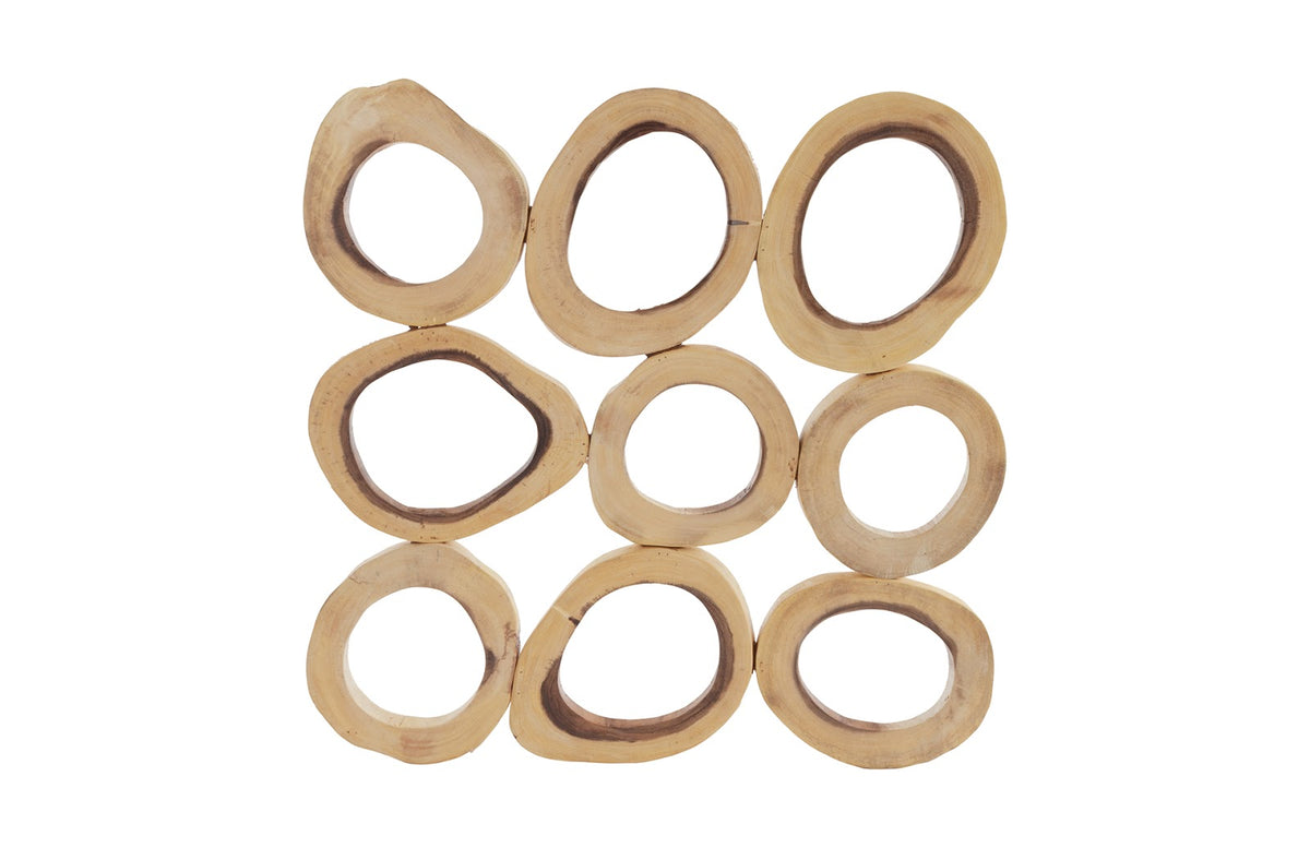Chuleta Rings Wall Art, Chamcha Wood, Square, Sm | Phillips Collection