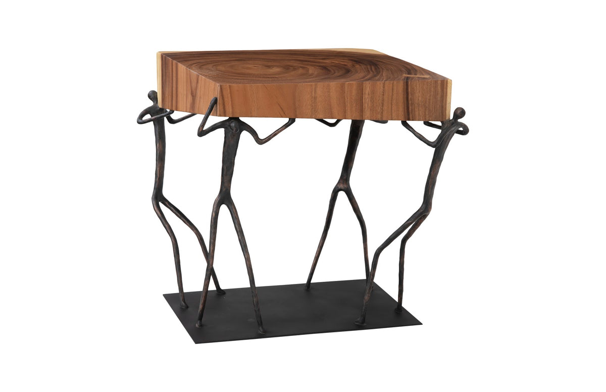 Atlas Side Table, Chamcha Wood/Metal, Natural | Phillips Collection