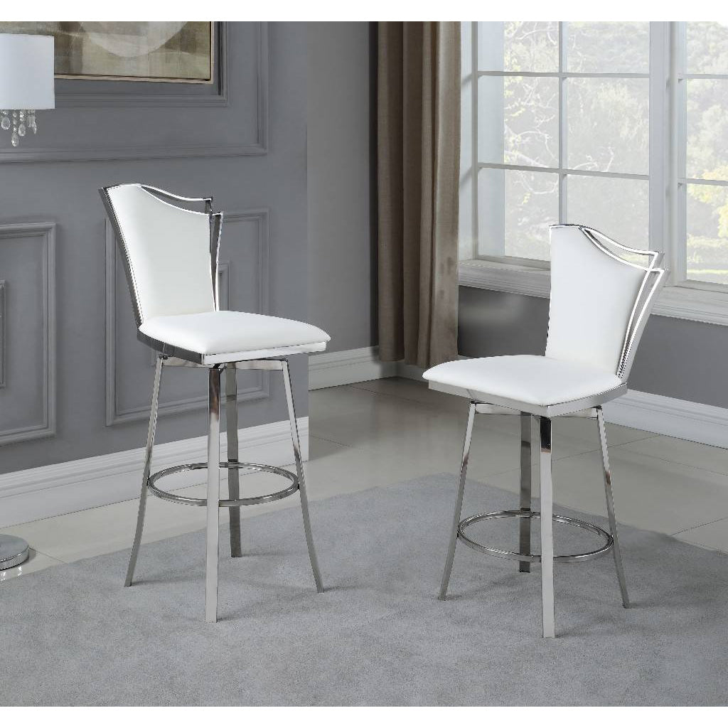 Contemporary Swivel Counter Stool w/ Design Back | Modern Motion - NAD