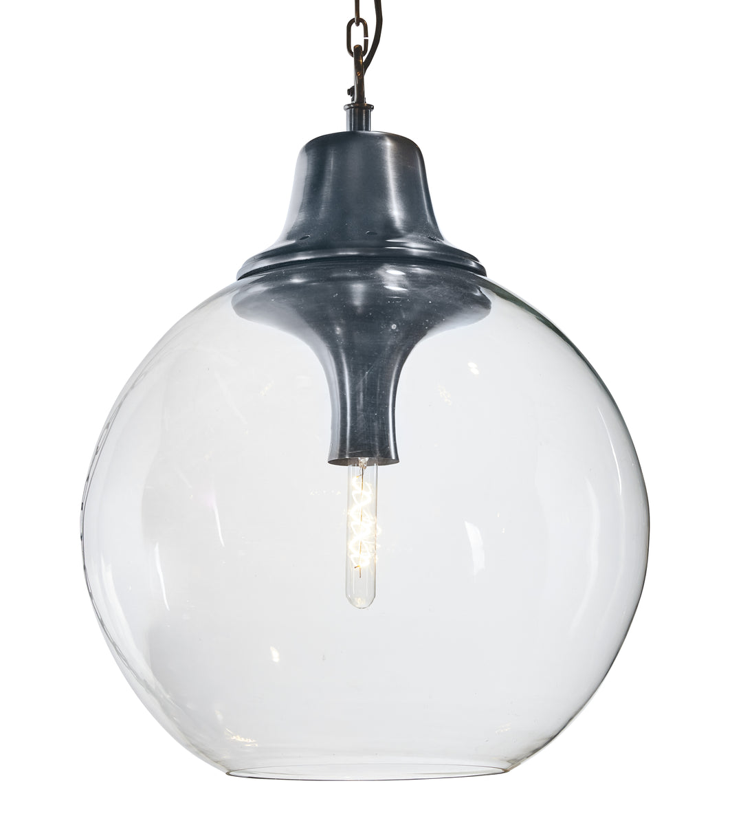 Goddard Aged Steel Pendant - Clear | BOBO - BI-7058-0009