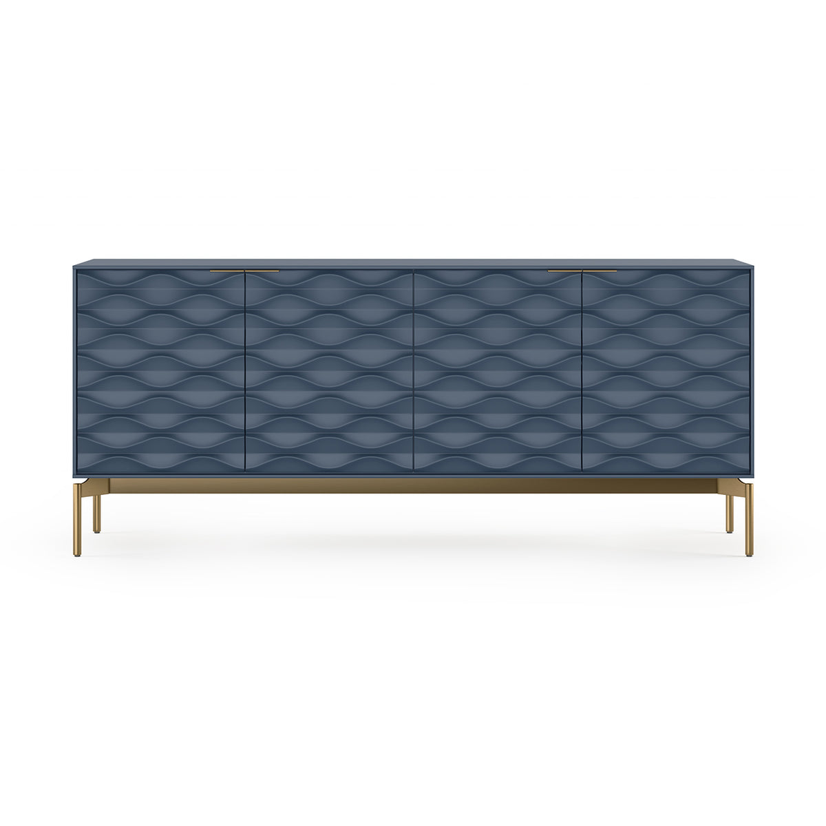 Ripple Modern Storage Credenza Ocean Satin Brass | BDI Furniture - 762