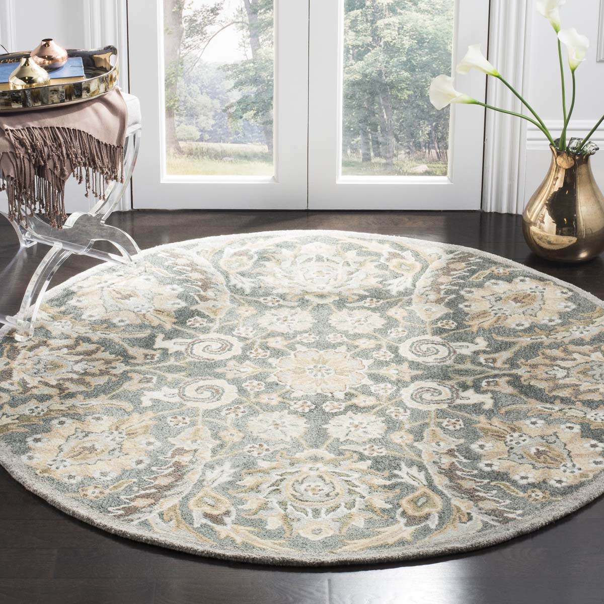 Safavieh Bella Rug Collection BEL923B - Grey / Multi