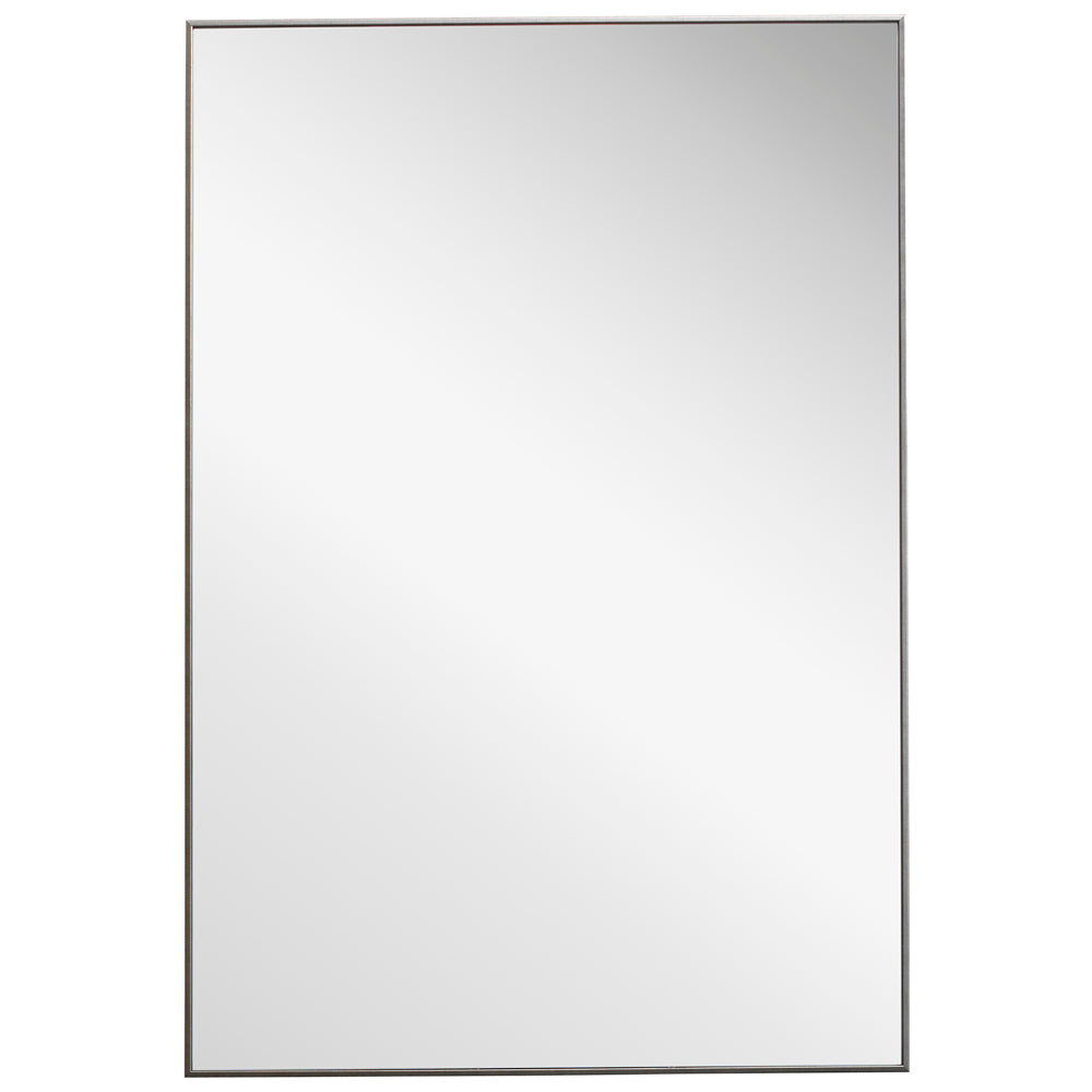 Home Decor Contemporary Thin Frame Mirror - Silver