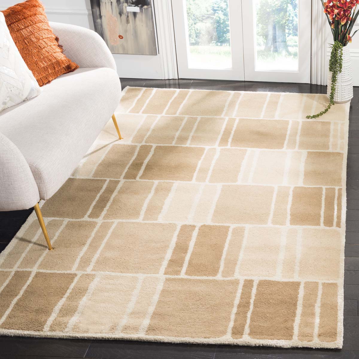 Martha Stewart Rug Collection MSR4559A - Camel / Ivory