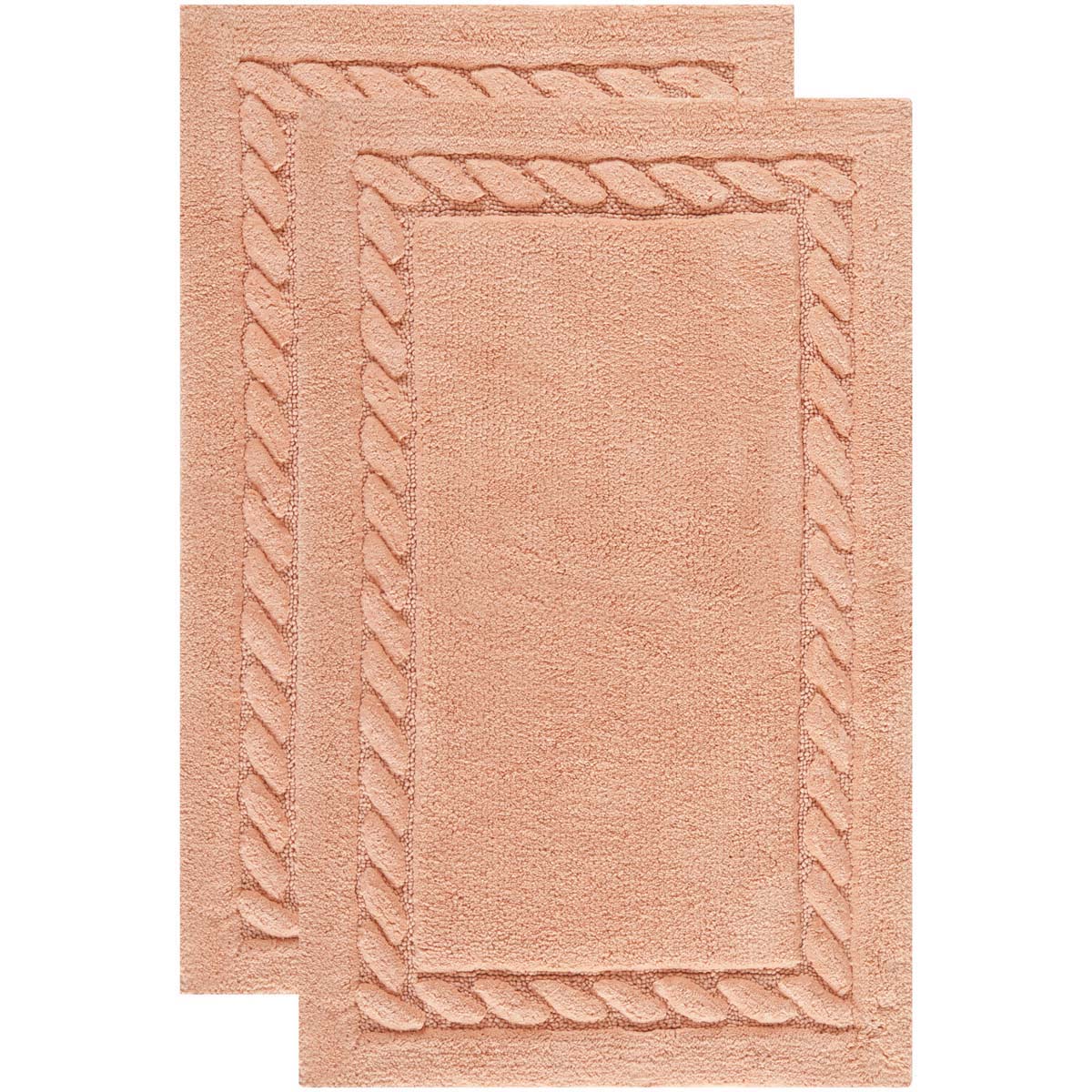 Safavieh Cable Plush Bathmat - Peach