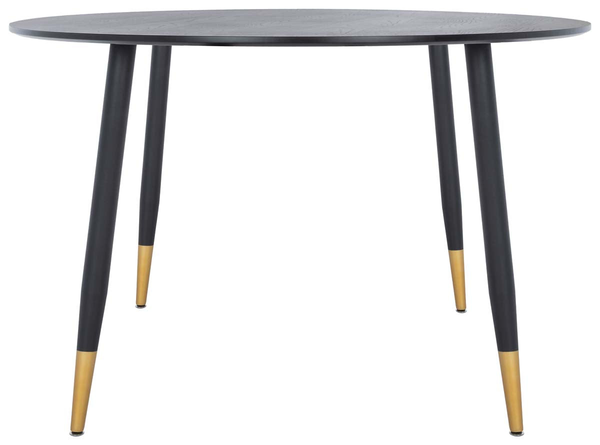 Safavieh Kamala Round Dining Table - Black / Gold
